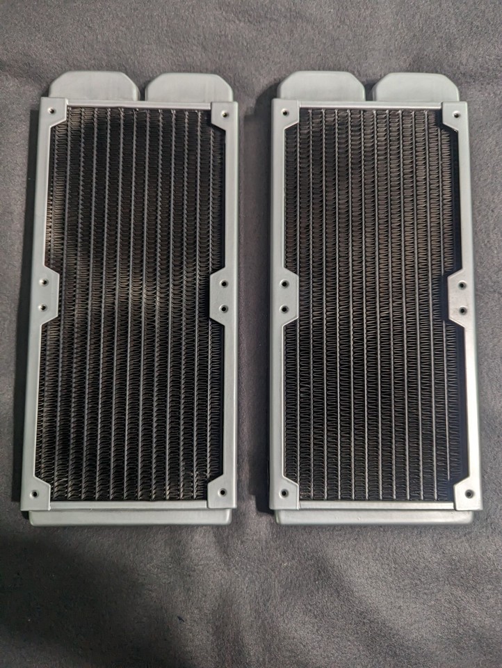 2-Pack PrimoChill 240mm EximoSX Slim Radiator - Silver | eBay