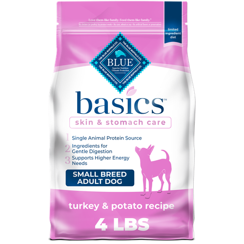 Blue Buffalo Basics Small Breed Dry Dog Food Turkey & Potato 4-lb. Bag ...