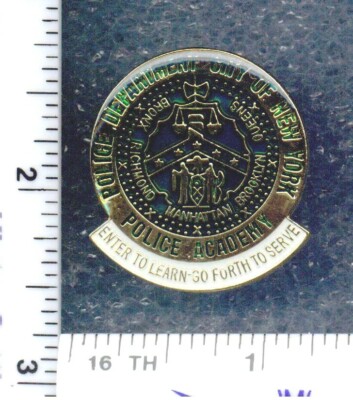 New York City - Police Academy Recruit - Hat Device Pin | eBay