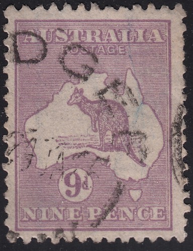 Kangaroo 9d violet 3rd wmk die II, "MUDGEE" NSW | eBay Australia