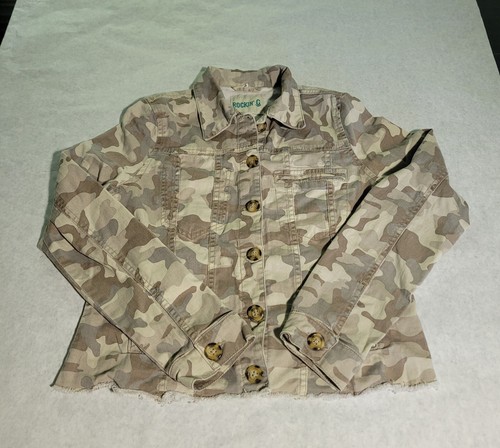 Rockin' C Women's Western Camo Frayed Edges Jacket Cowboy Horse Graphic ...