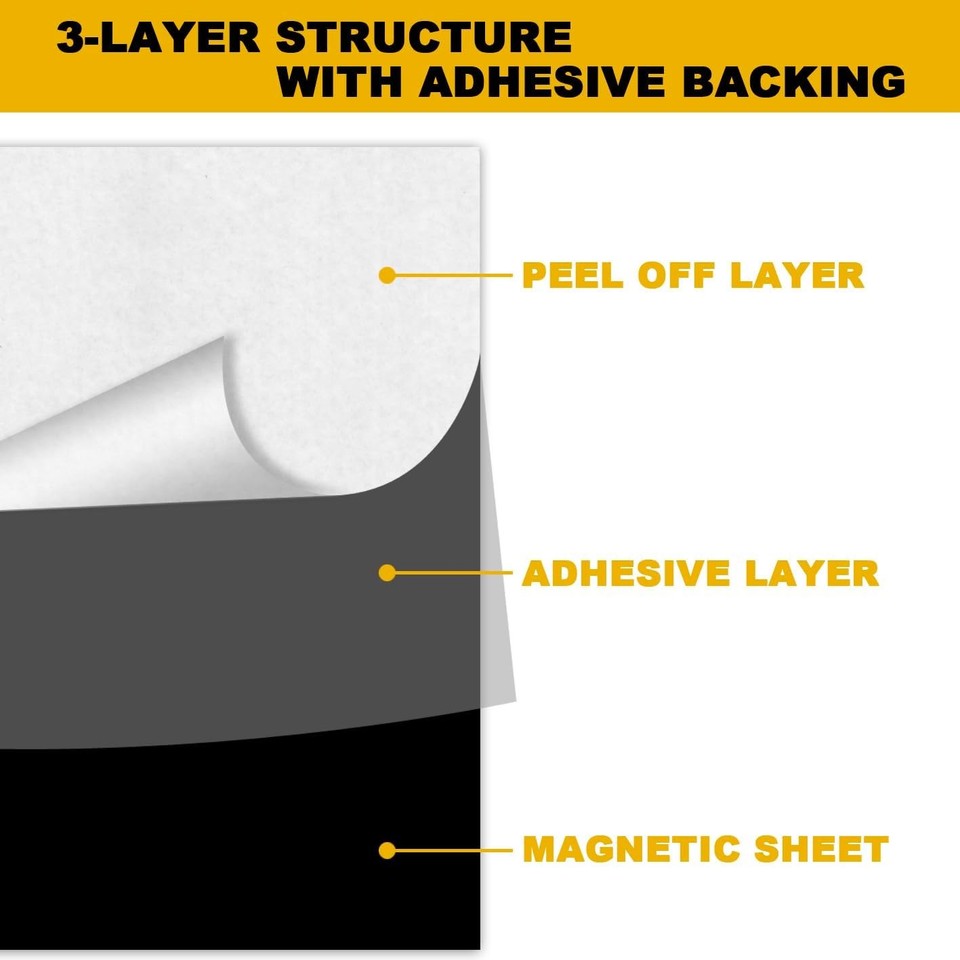 Business Card Magnets, 2x3.5 inch,50 Pack, Peel and Stick Self 2x 3.5 ...