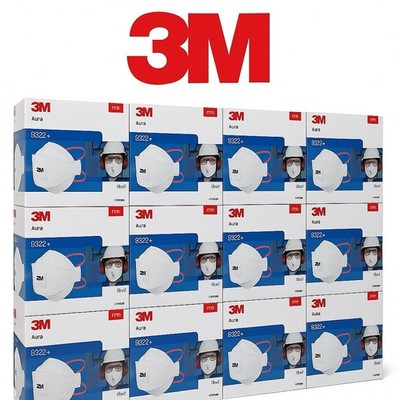 3M Aura 9332+ FFP3 Valved Respirator Face Mask - Box of 120 Disposable ...