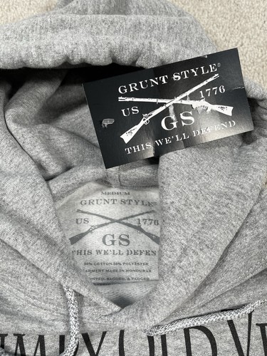 Grunt Style Adult Medium Grumpy Old Vet Pullover Gray Hoodie Official ...