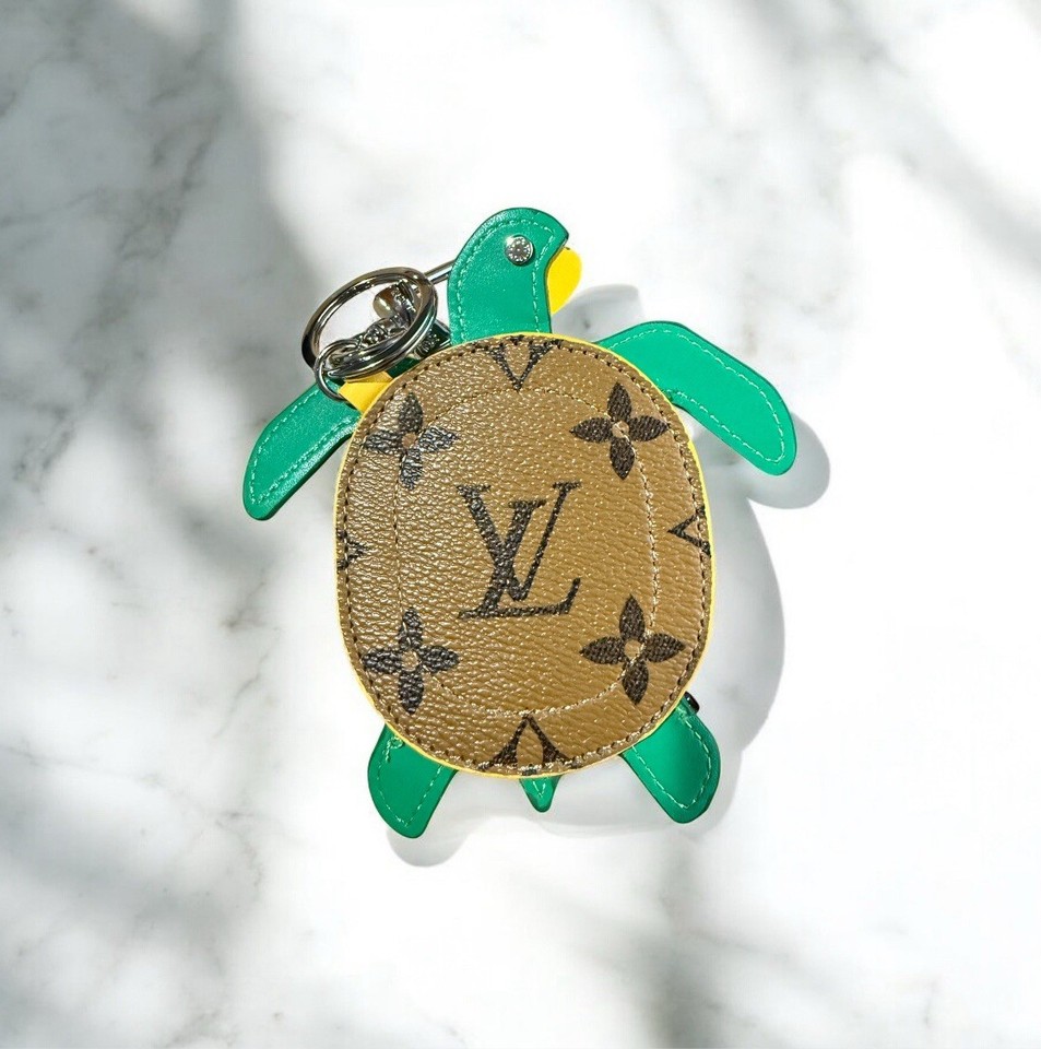 Louis Vuitton LV Monogram Turtle Mini Pouch Keychain Bag Charm NO BOX ...