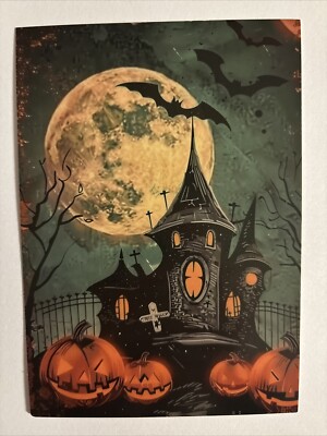 Halloween Vintage Style Unused Spooky Postcard Greeting Card 4x6 | eBay