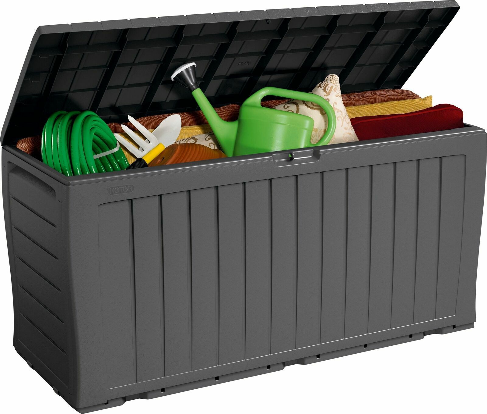 Keter Marvel Plus 270L Garden Storage Box - Grey | Outdoor Storage ...