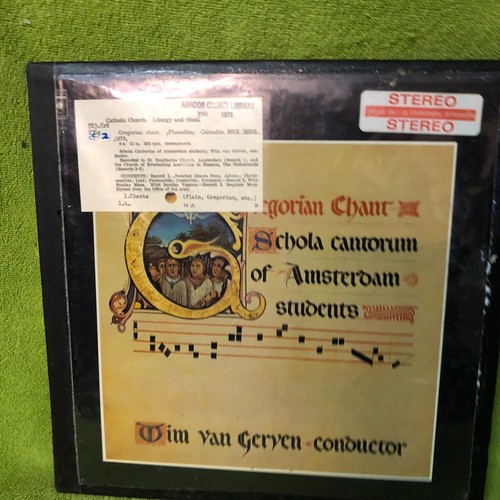Schola Cantorum Of Amsterdam Students – Gregorian Chant - VINYL RECORD ...