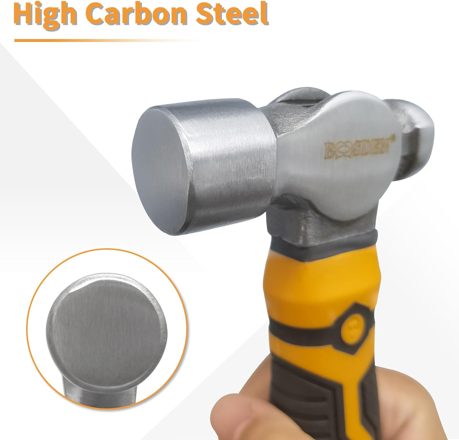 Small Ball Peen Hammer, 15 Oz, Stubby Ball Pein Hammer, Forged Fine ...