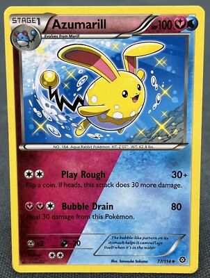 Pokémon Card TCG Azumarill Steam Siege 77/114 Regular Uncommon LP | eBay