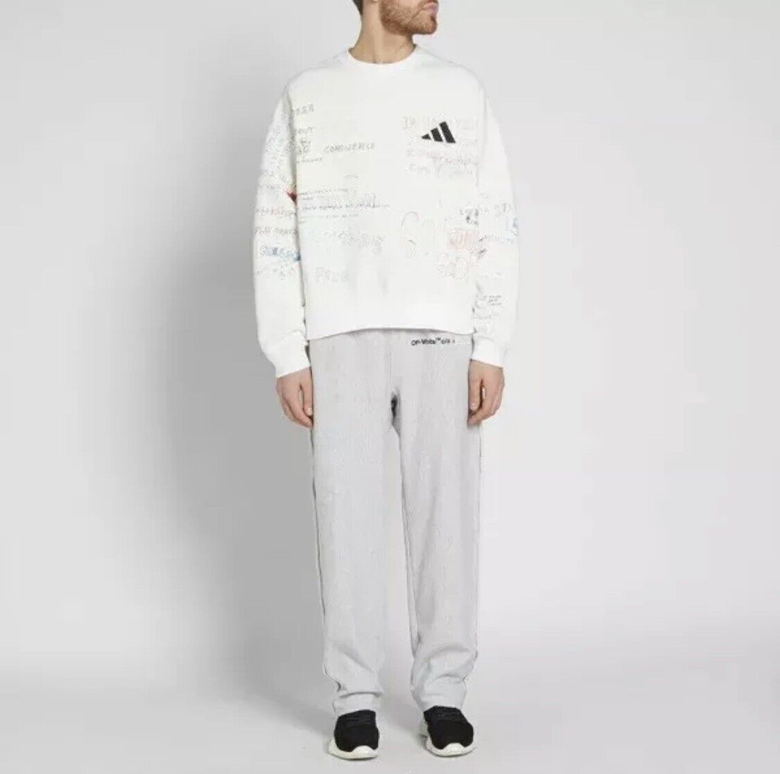 YEEZY Season 5 Scribble Graffiti Crewneck Sweatshirt Kanye YEEZY Season 5 Scribble Graffiti Crewneck Sweatshirt Kanye