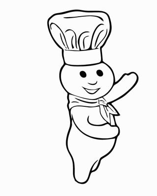Pillsbury Doughboy Coloring Pages Sketch Coloring Page