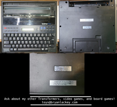 Brother EP-43 Portable Personal Typewriter, Won’t Print Parts Only, No ...