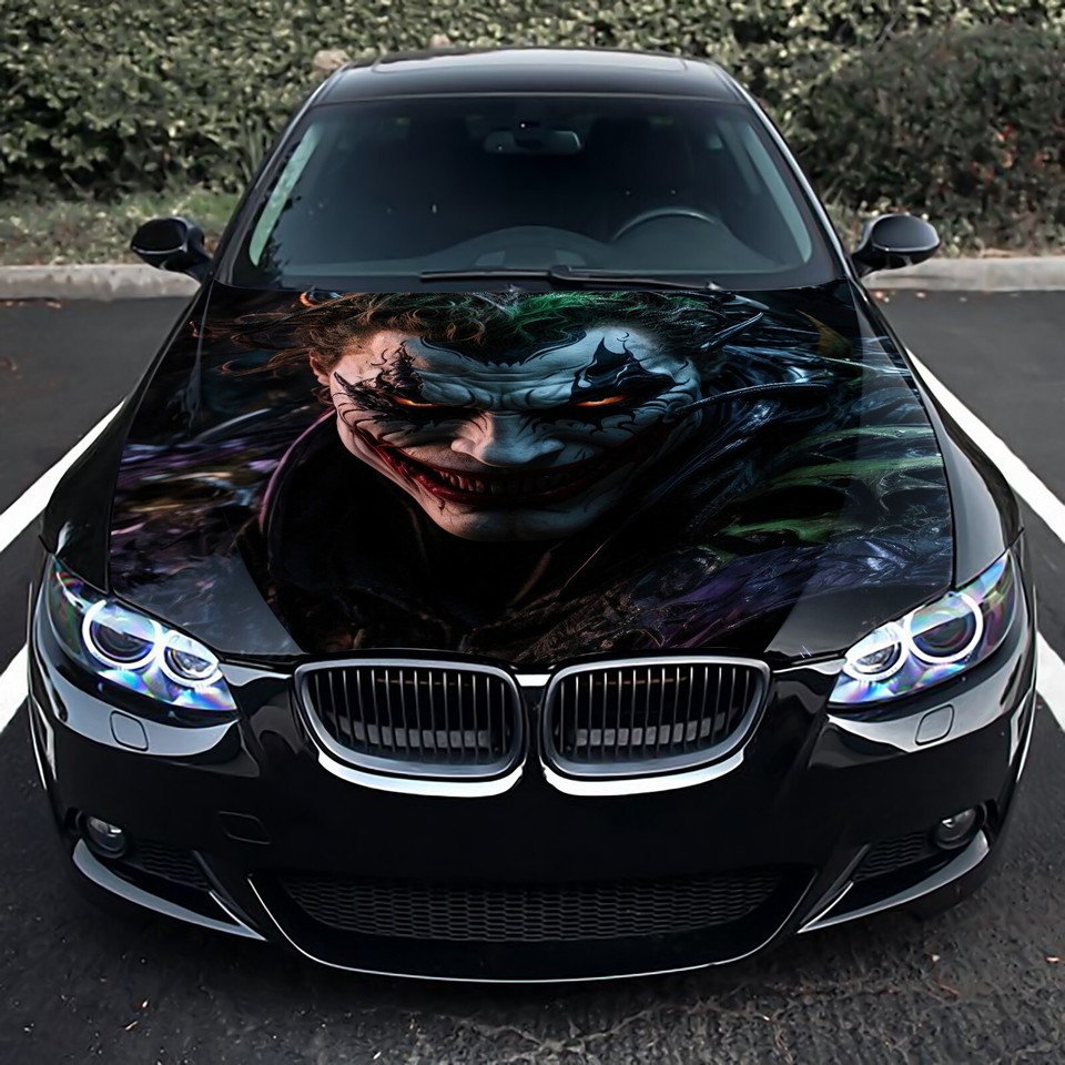 Joker Car Hood Wrap Graphic – Custom Decal Vinyl Sticker for Truck ...