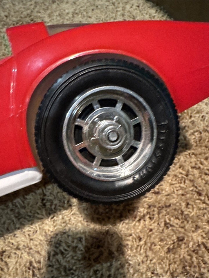 Vintage 17” Gay Toy's Inc Plastic Chevy Red Corvette Car Used Made in ...