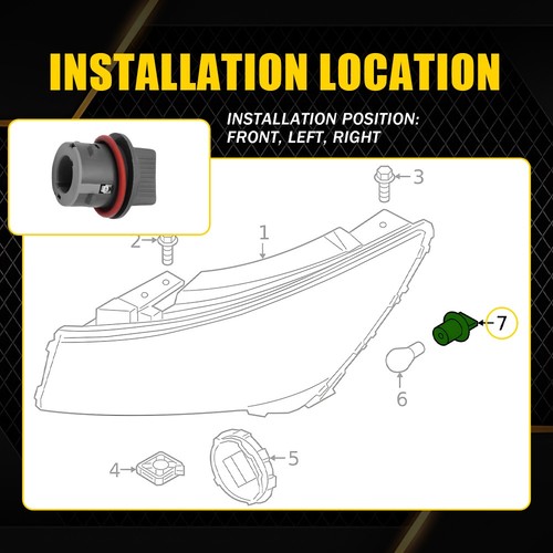 Front Turn Signal Lamp Light Bulb Socket For Kia Soul Hyundai Elantra ...
