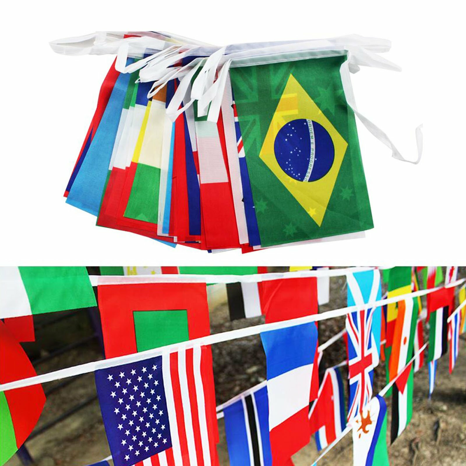 25M 100 Countries String Flag International World Flag String Bunting ...