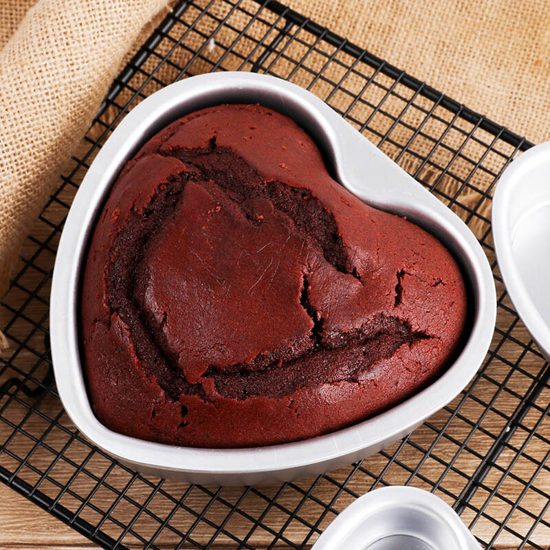 8" Tin Heart Shaped Bread Cake Pan Bakeware Mold Baking Tray Moulds AU ...