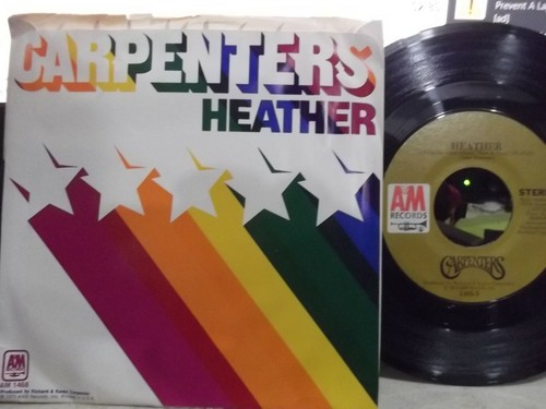 45D*PIC SLEEVE*CARPENTERS TOP OF THE WORLD/HEATHER ON A&M RECORD | eBay
