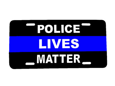 Police Lives Matter Thin Blue Line Cop 6"x12" Aluminum License Plate ...