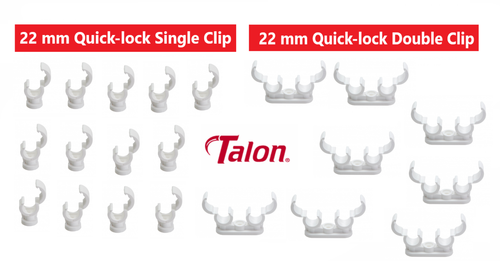 Quick Locking Copper Pipe Clips Single 22mm Clip & Copper Pipe Double ...
