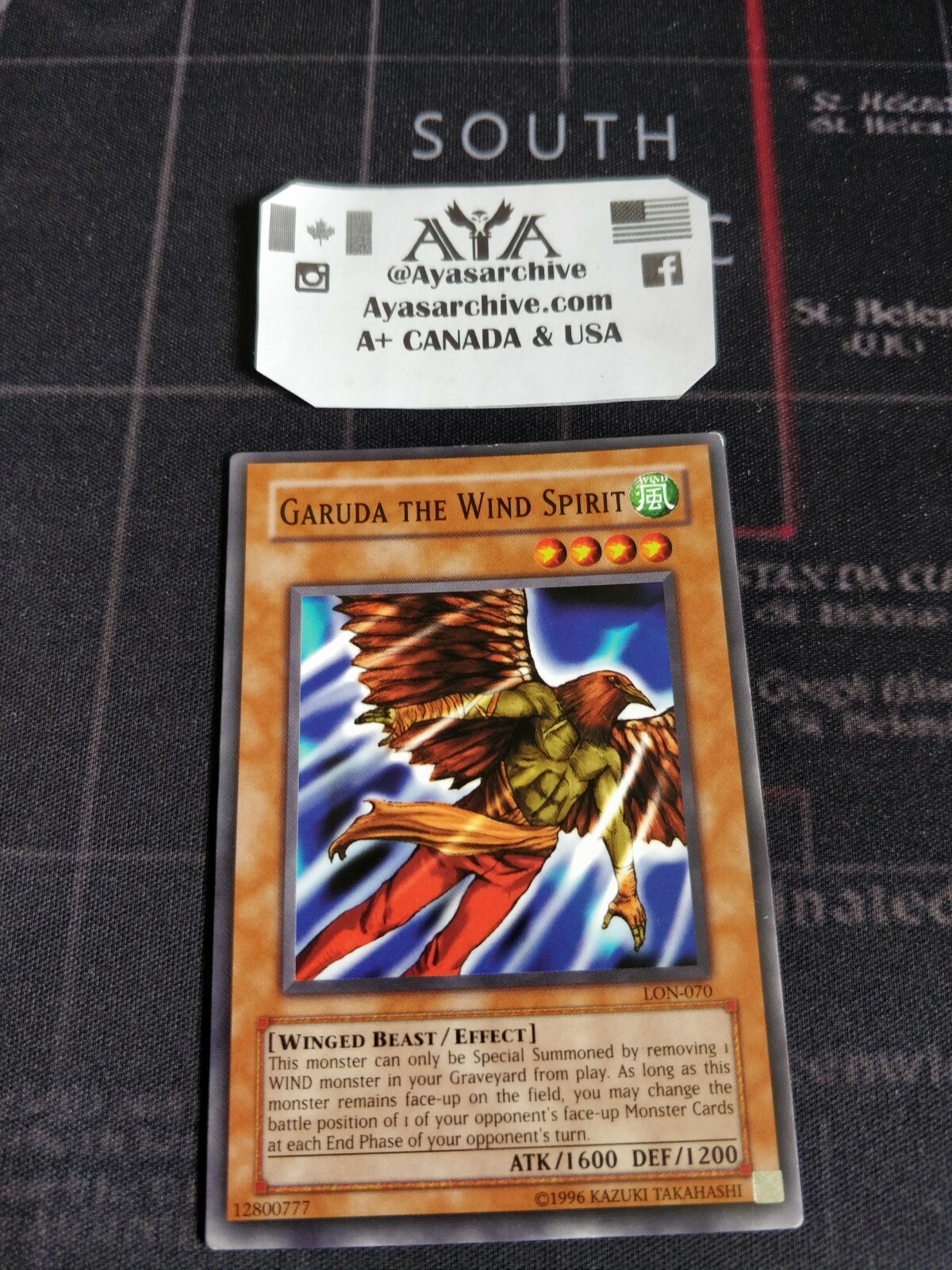 GARUDA THE WIND SPIRIT - UNLIMITED COMMON LP LON-070 - YUGIOH A+ STORE ...