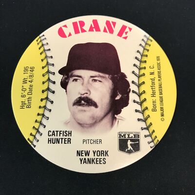 1976 Crane Potato Chips Disc CATFISH HUNTER New York Yankees *SR03A | eBay