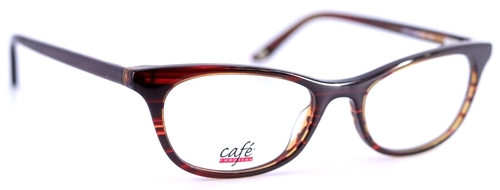 CAFE LUNETTES 3264 C2 Cranberry Red Marble Cat Eye Womens Eyeglasses 50 ...