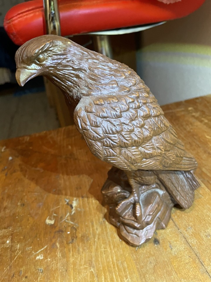 Red Mill MFG Bald Eagle Statue Hand Carved Resin #130 Vintage Figurine ...