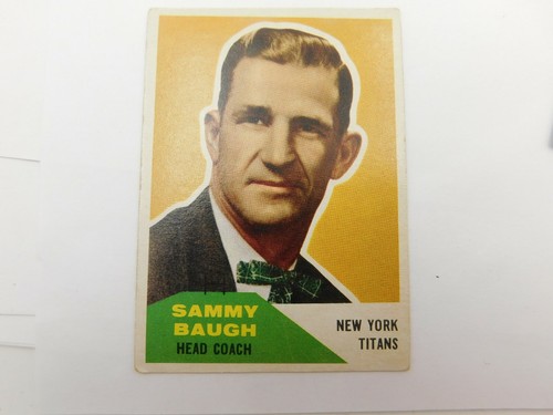 SAMMY BAUGH 1960 FLEER FOOTBALL HALL OF FAME #20 - NEW YORK TITANS (10/ ...