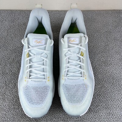 Under Armour Harper 6 Elite TPU White Gray Baseball Cleats Men's