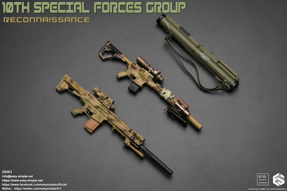 1:6 Easy & Simple 10th Special Forces Group MK17Mod0 7.62 Rifle Set 12 ...