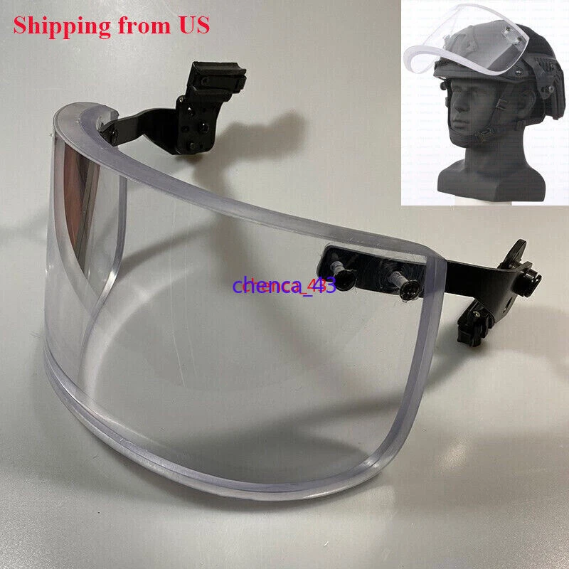 US Stock Fast MICH Helmet Bulletproof Face Shield NIJ IIIA Ballistic ...