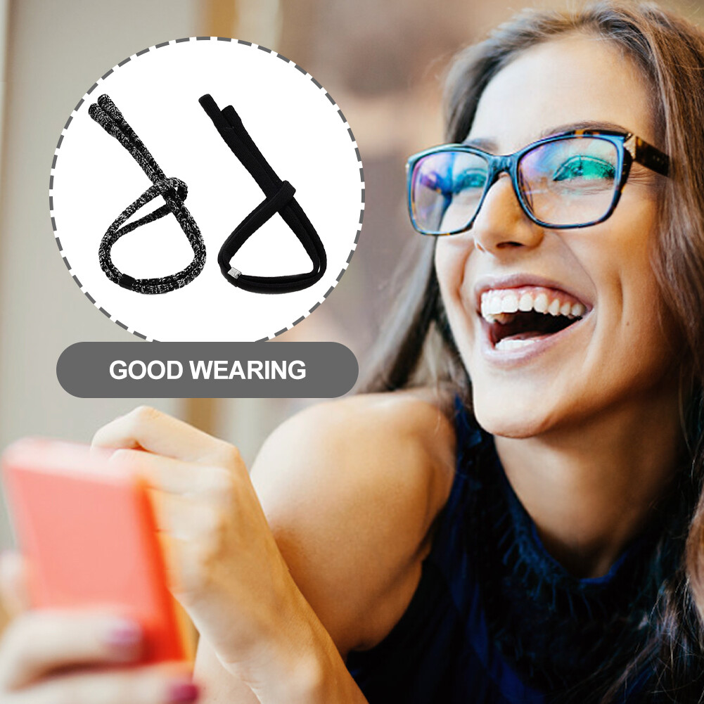 Anti Slip Universal Polyester Adults Kids Elastic Cord Glasses Strap | eBay