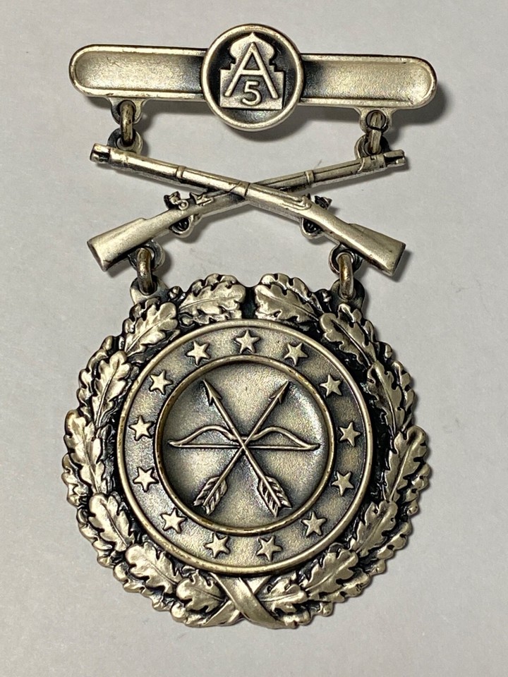 U.S. 5th ARMY, EXCELLENCE IN COMPETITION (EIC), RIFLE, SILVER, SHOOTING ...