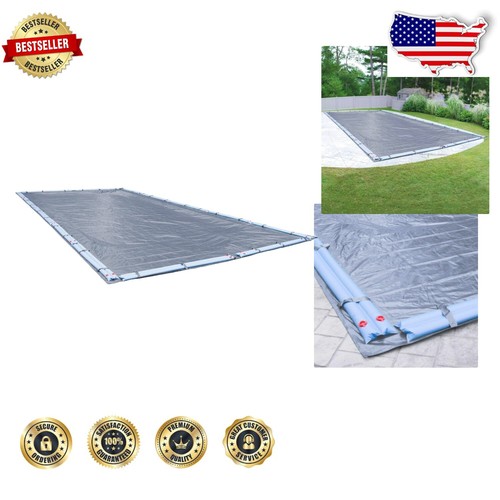 Effortless Installation Classic Azure Blue Pool Cover - 14x28 Ft Winter ...
