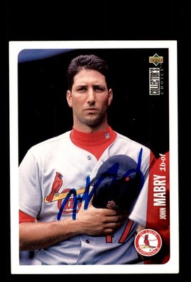 Signed Baseball Card Auto John Mabry 1996 Collector's Choice #693 ...