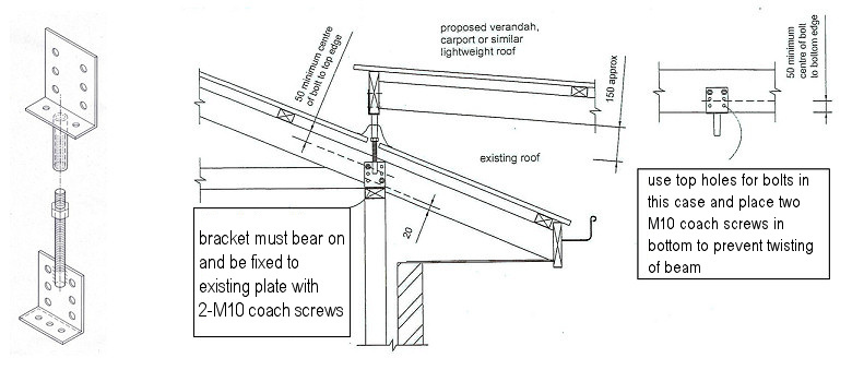 Roof Extenda Bracket with Weather Seal - Standard Height | eBay Australia