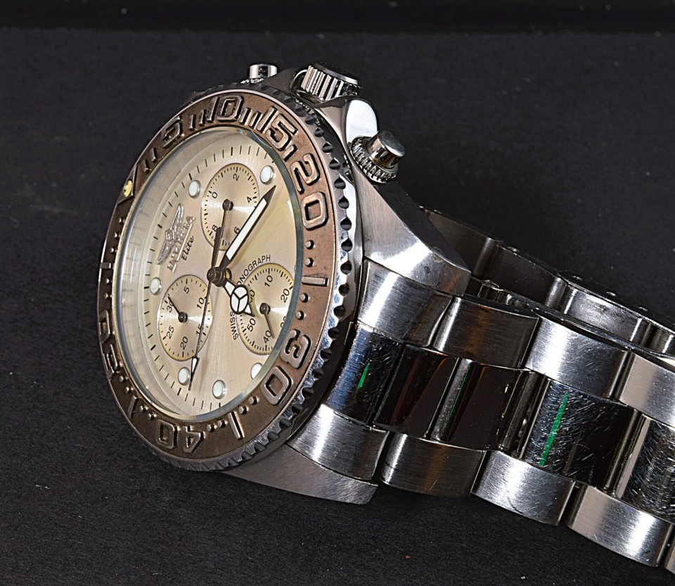 Vintage Invicta Elite Mens Watch. 10ATM. Professional. New Battery. | eBay