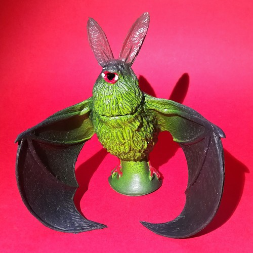 Vintage 80's soft rubber bat squeaker toy with suction cup creepy ...