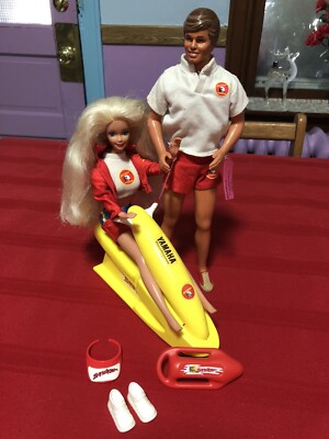 Baywatch Lifeguards Barbie & Ken Set Speedboat Floater Accessories | eBay