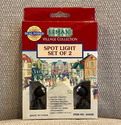LEMAX CHRISTMAS VILLAGE COLLECTION SPOT LIGHT SET OF 2 NO. 24028 - NOS ...