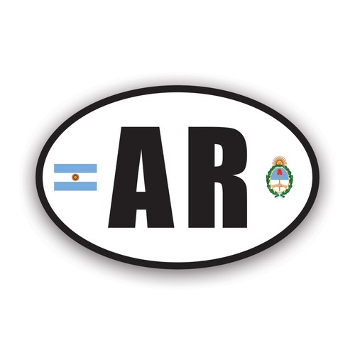 Argentina Oval Sticker Decal - Weatherproof - argentine flag country ...