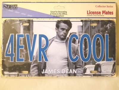 JAMES DEAN License Plate " 4EVR COOL" Collector Series | eBay
