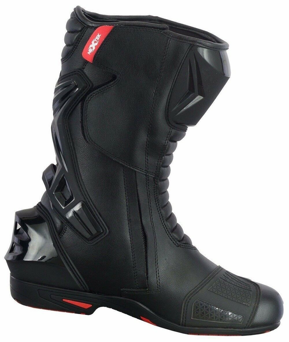 Men Motorcycle Racing Boots Waterproof Motorbike Leather Boot Size UK ...