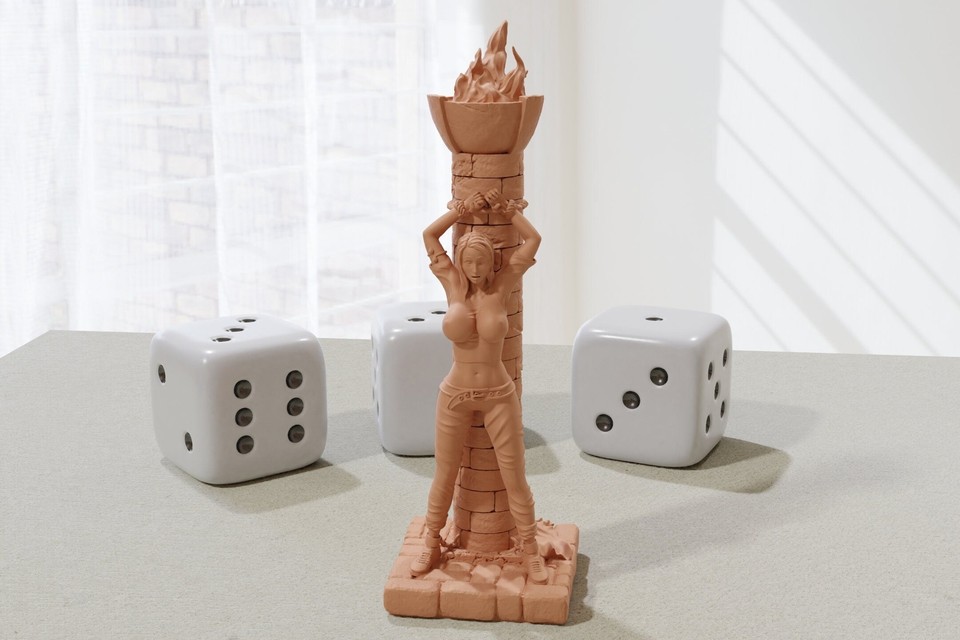 Sexy Warrior Queen Chained (Modern Outfit) - DnD Miniature | Dungeons ...