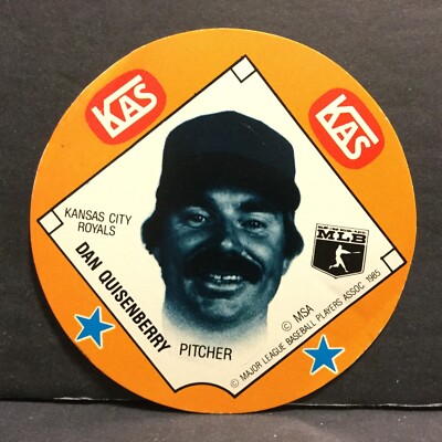 1985 Kas Potato Chips Snack Time Disc Dan Quisenberry Kansas City ...