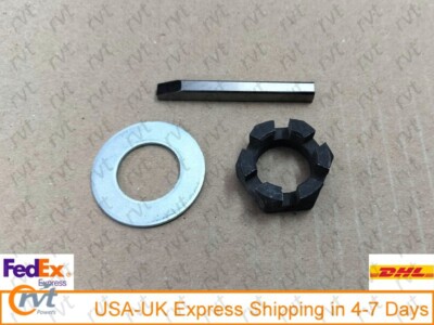 JEEP WILLYS CJ 1941-71 REAR AXLE SHAFT NUT, WASHER & KEY WITH DANA 27 ...