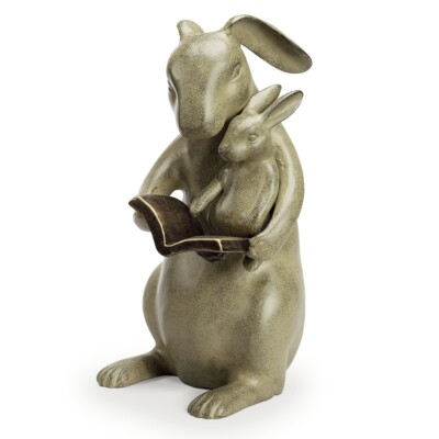 Story Time Rabbit Garden Sculpture Statue Mother Reading Bunny ~ SPI ...