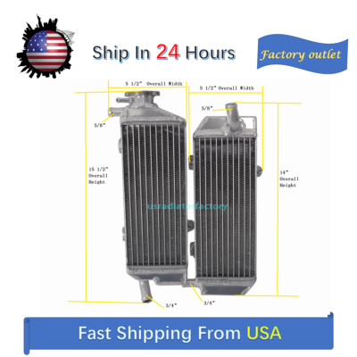 New All Aluminum radiator For KTM 250/350/450/505 SXF/XC-F 2007-2012 (L ...